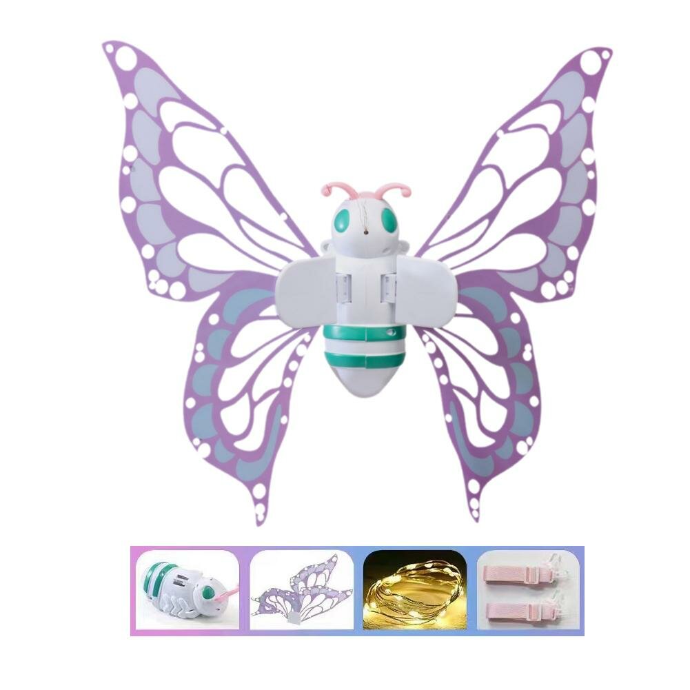 Светящиеся крылья бабочки для девочек, карнавальный костюм и аксессуары,