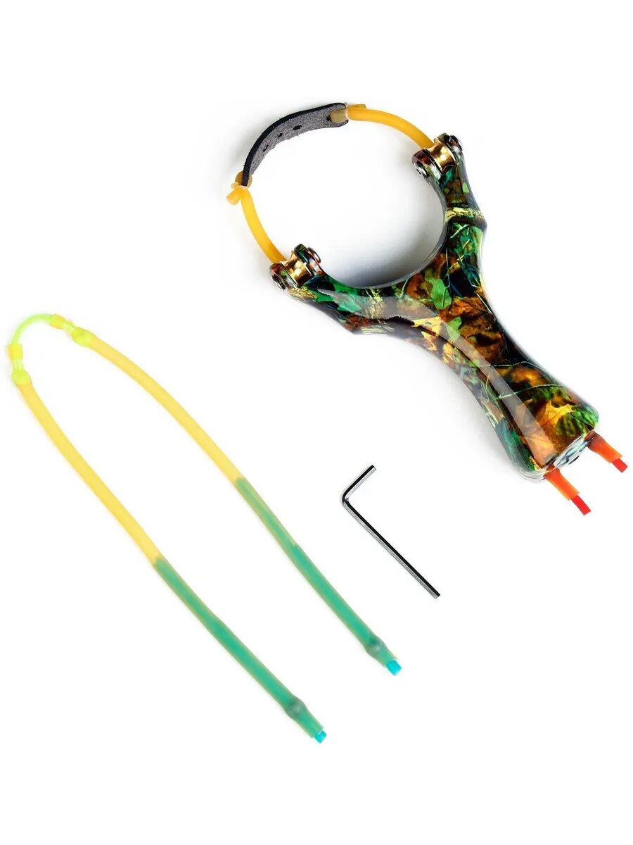 Рогатка для стрельбы мощная Камуфляж металлическая, 13см