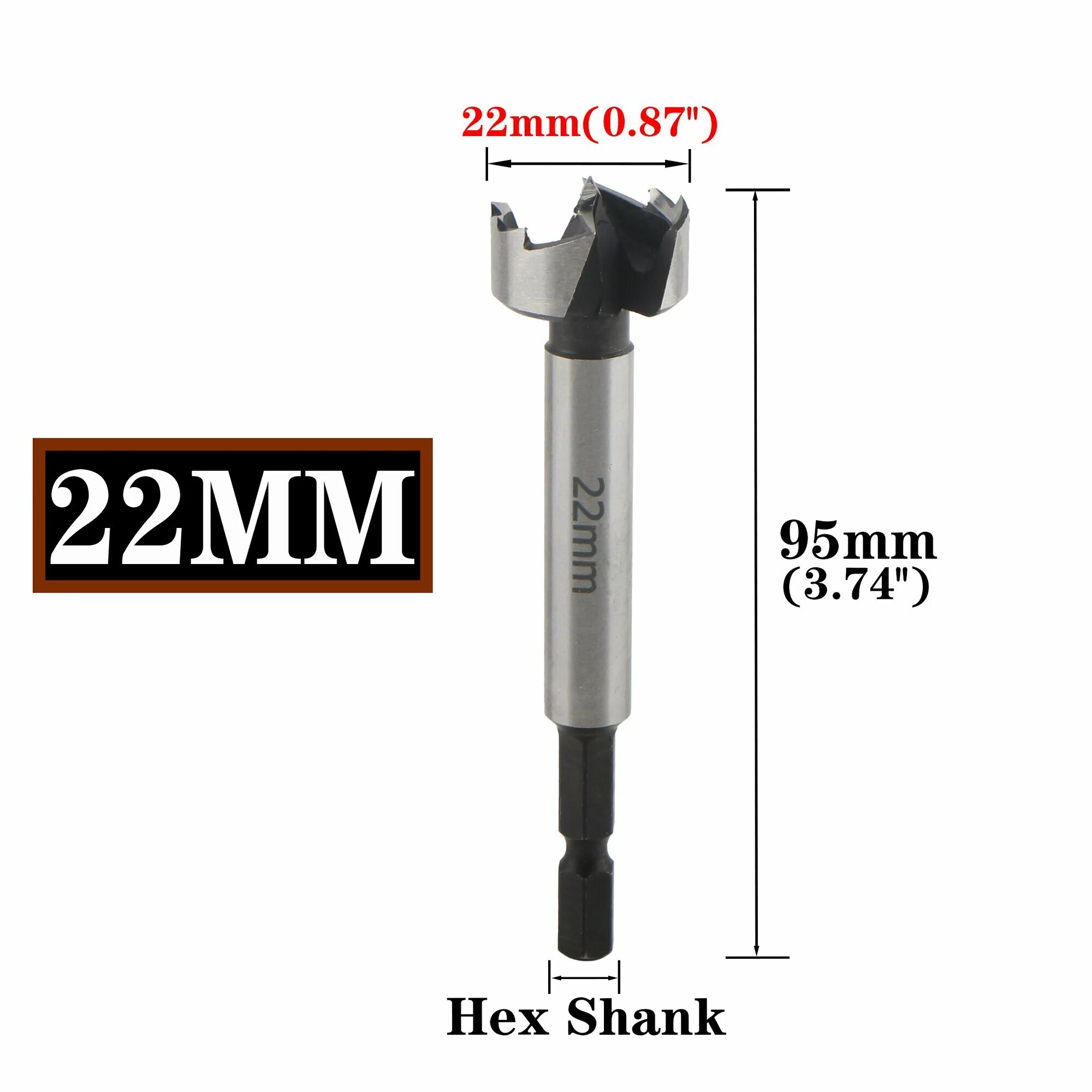 Набор сверл Форстнера из высокоуглеродистой стали 6-40 мм 22mm