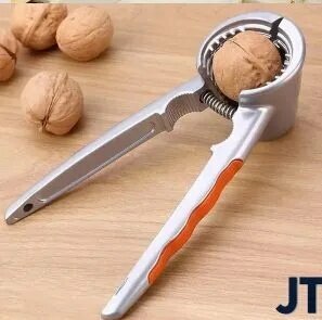 Орехокол "щипцы для орехов; орехокол; колка орехов; щипцы для грецких орехов; инструмент для орехов; расколщик скорлупы; кухонные щипцы; домашний орехокол; металлические щипцы; щипцы для фундука", 18.5 см
