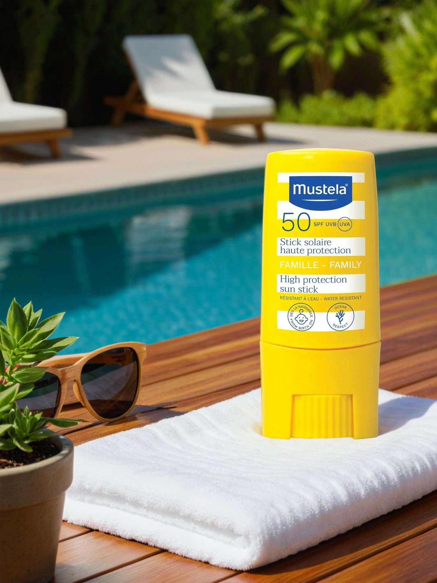 Солнцезащитный крем стик Мустела SPF50+ 9мл