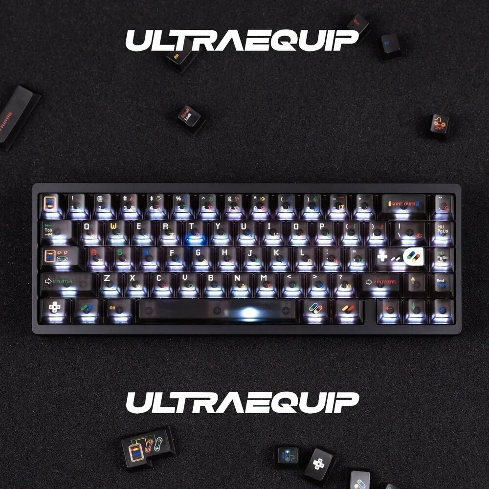 Кейкапы для механической клавиатуры - BLACKTONGQU: 122 клавиши, матовые, Cherry профиль