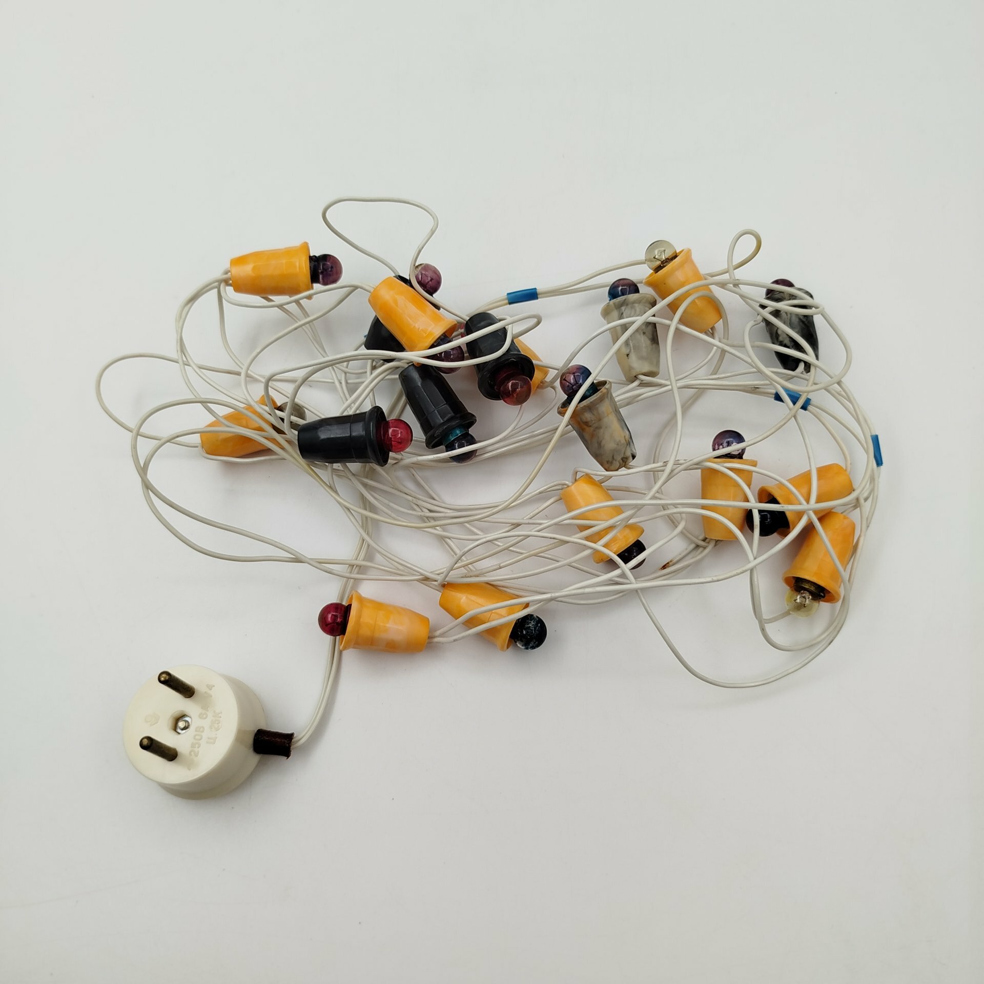 Гирлянда елочная, пластик, стекло, СССР, 1970-1990 гг.