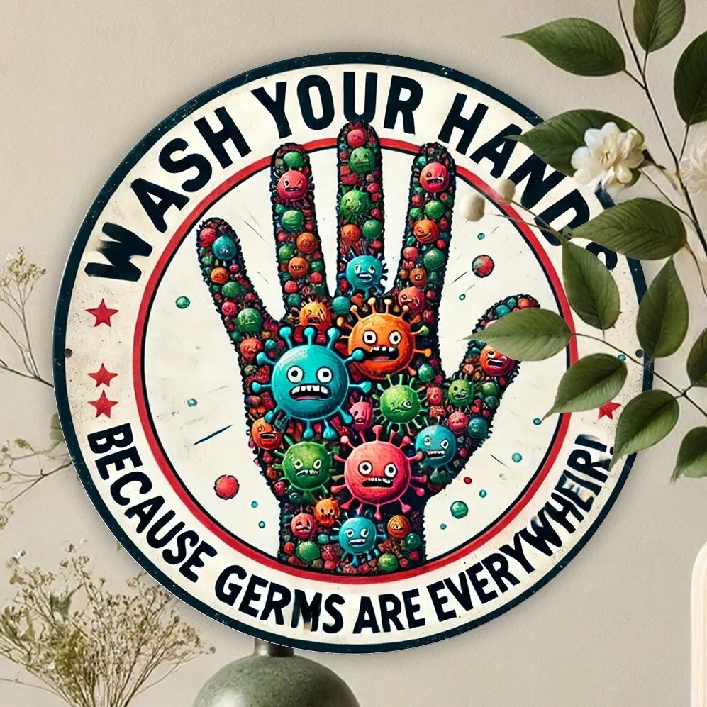 Металлическая табличка "Мойте руки" CIFBUY TYA22603-20X20CM