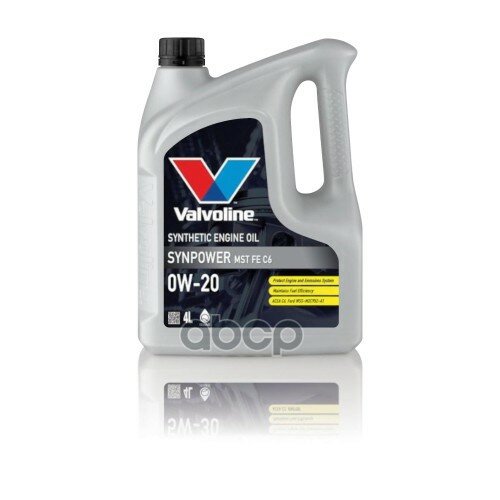 Valvoline Масло моторное VALVOLINE SYNPOWER MST FE C6 GF-6A 0W-20 4л На складе
