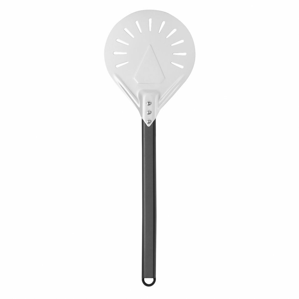 Лопата для пиццы 22,9 см круглая перфорированная ручка 1,4 м P.L. Proff Cuisine "Black proffi" / 347868