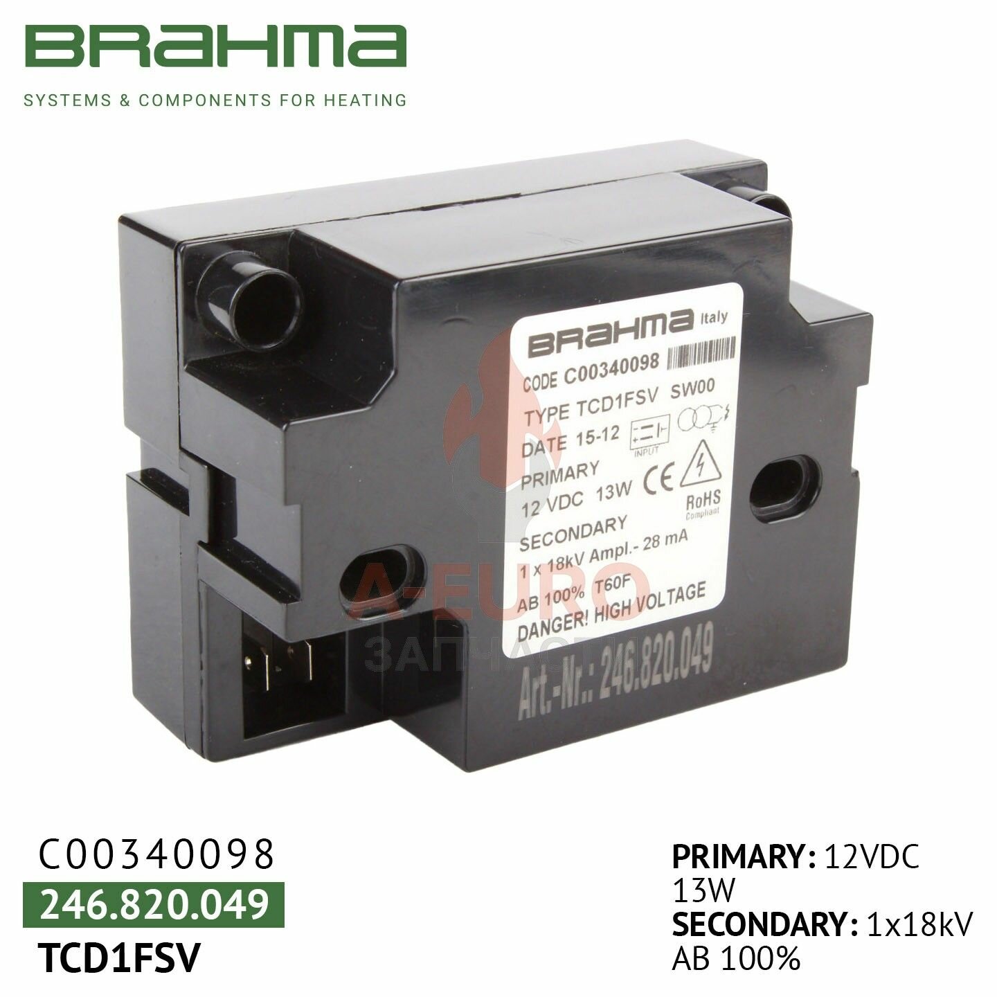 Трансформатор Brahma TCD1FSV, C00340098