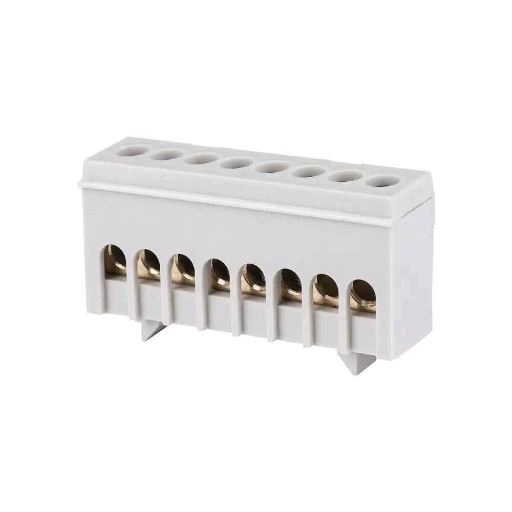 Набор Шина TDM "L" "фаза" в сером изоляторе на DIN-рейку, 6x9 мм, 8 групп {SQ0801-0210} 4 шт