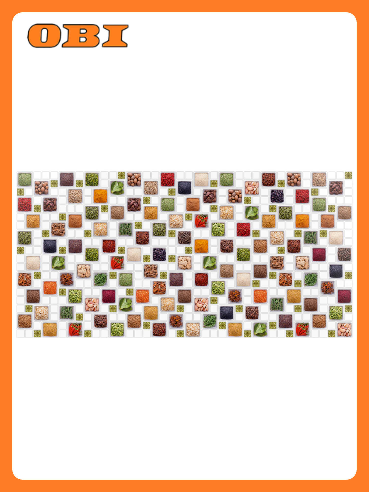 Панель ПВХ листовая 0,3мм мозаика «Пряности»