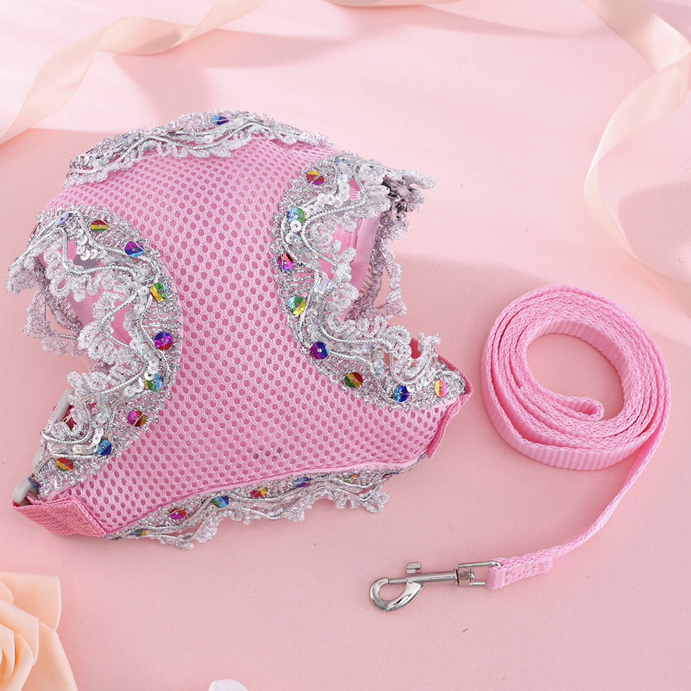 Взрывозащищенный дышащий жилет в стиле домашнего животного, шлейка для маленьких собак, уличная тяговая веревка для