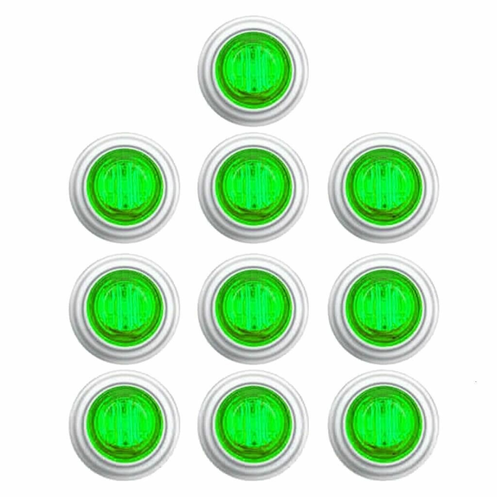 12V 24V LED боковые габаритные огни для грузовиков и прицепов, Зеленый