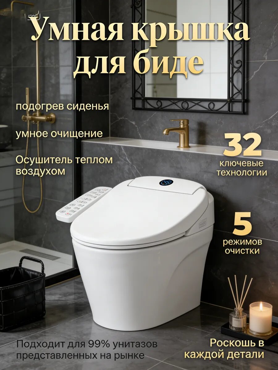 Умная крышка биде для унитаза