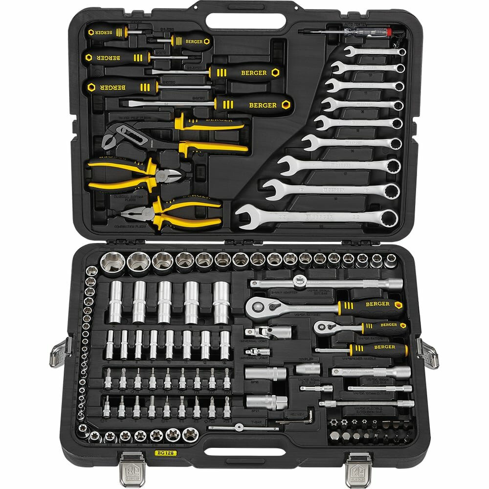 Универсальный набор инструментов 128 предметов Berger BG BG128-1214