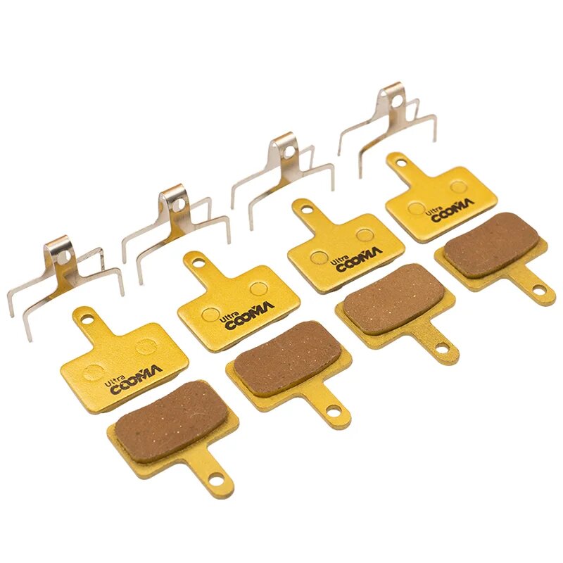Велосипедные дисковые Тормозные колодки для E10.11, Aquila, auрига Pro, Draco WS, Gemini, HD330, Orion дисковые тормоза, 4 пары, золотые, полностью металлические