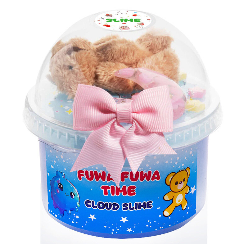 Новый набор для детей: бутылка для мороженого из глины, медвежонок, масляная глина, кристальная глина, пузырьковый клей, слайм, развивающие игрушки