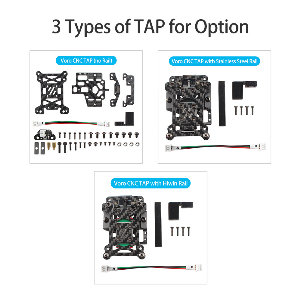 Комплект для выравнивания Voro CNC TAP из углепластика: сверхлегкая конструкция, точность 0.4 мкм, д
