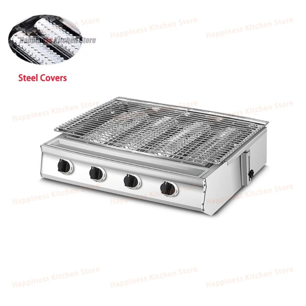 Газовый гриль 4 конфорки нержавеющая сталь 4-stoves and steel