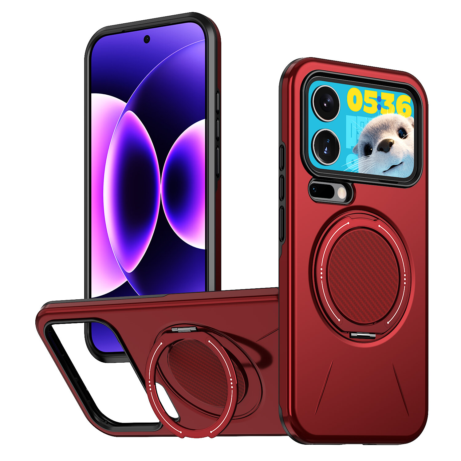 Чехол Для Xiaomi 17 Pro Max/Сяоми 17 Про Max, soft touch, накладка, поликарбонат (PC), защита камеры, ударопрочный, встроенная подставка, усиленные углы, Xiaomi, Xiaomi 17 Pro Max, red,