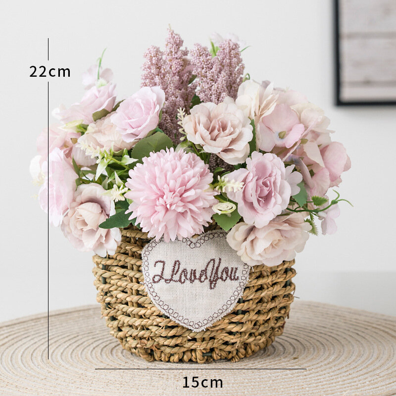 Искусственные цветы, декоративные цветы, украшение для гостиной, горшечные растения, сухие цветы, букет подсолнухов, декор для телевизионного шкафа, настольные украшения