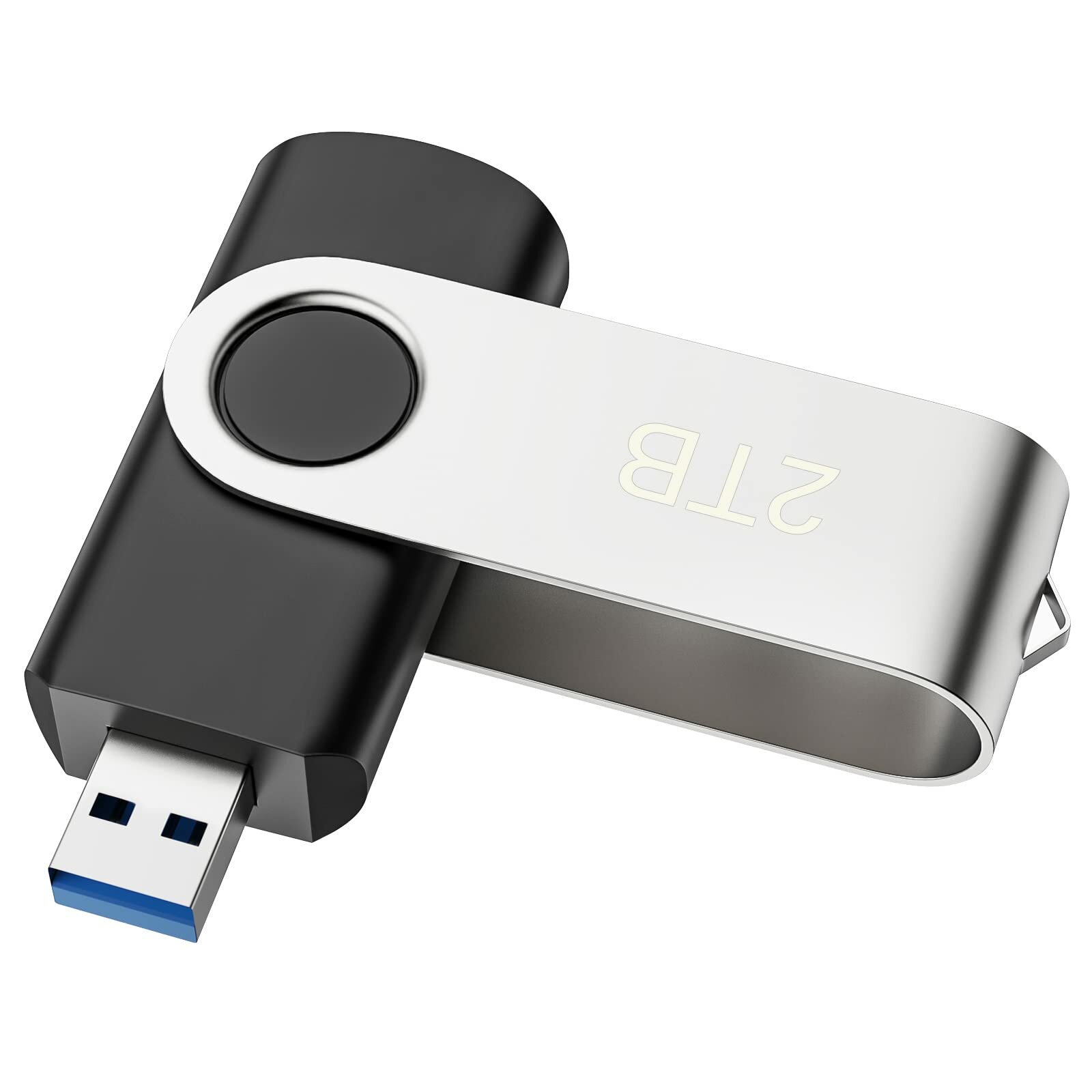 2TB USB флеш-накопитель вращения, портативное хранилище большого объема, для компьютеров и ноутбуков, 1 штука