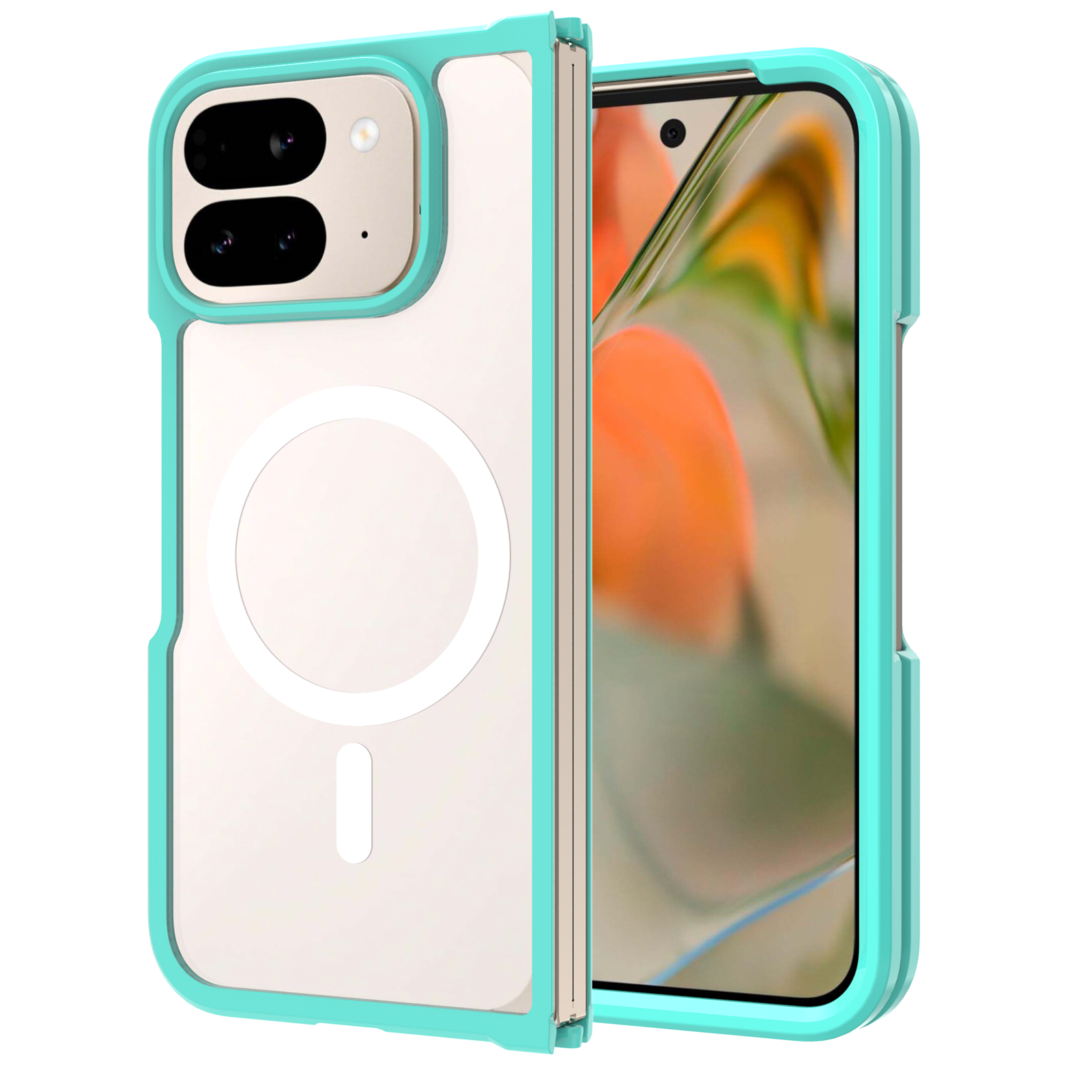 Чехол Для Google Pixel 10 Pro Fold /Гугл Пиксель 10 Про Fold, soft touch, накладка, поликарбонат (PC), защита камеры, ударопрочный, усиленные углы, Google, Google Pixel 10 Pro Fold, green,