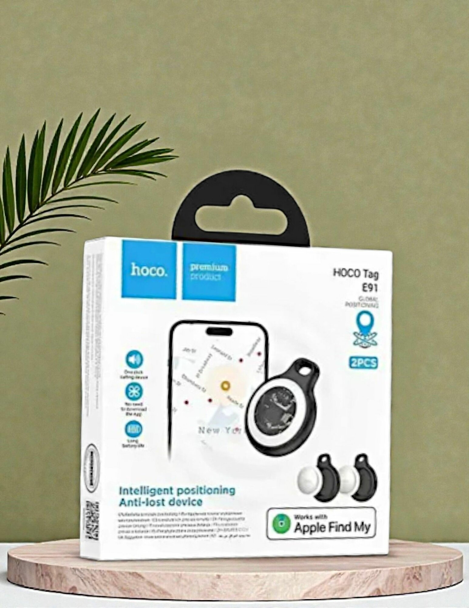 Два трекера GPS Hoco E91 2 в 1 для авто, животных и детей