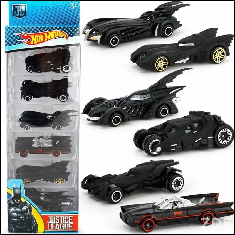6 шт. Машинки-игрушки Batman Batmobile Patrol Avengers Justice League Diecast