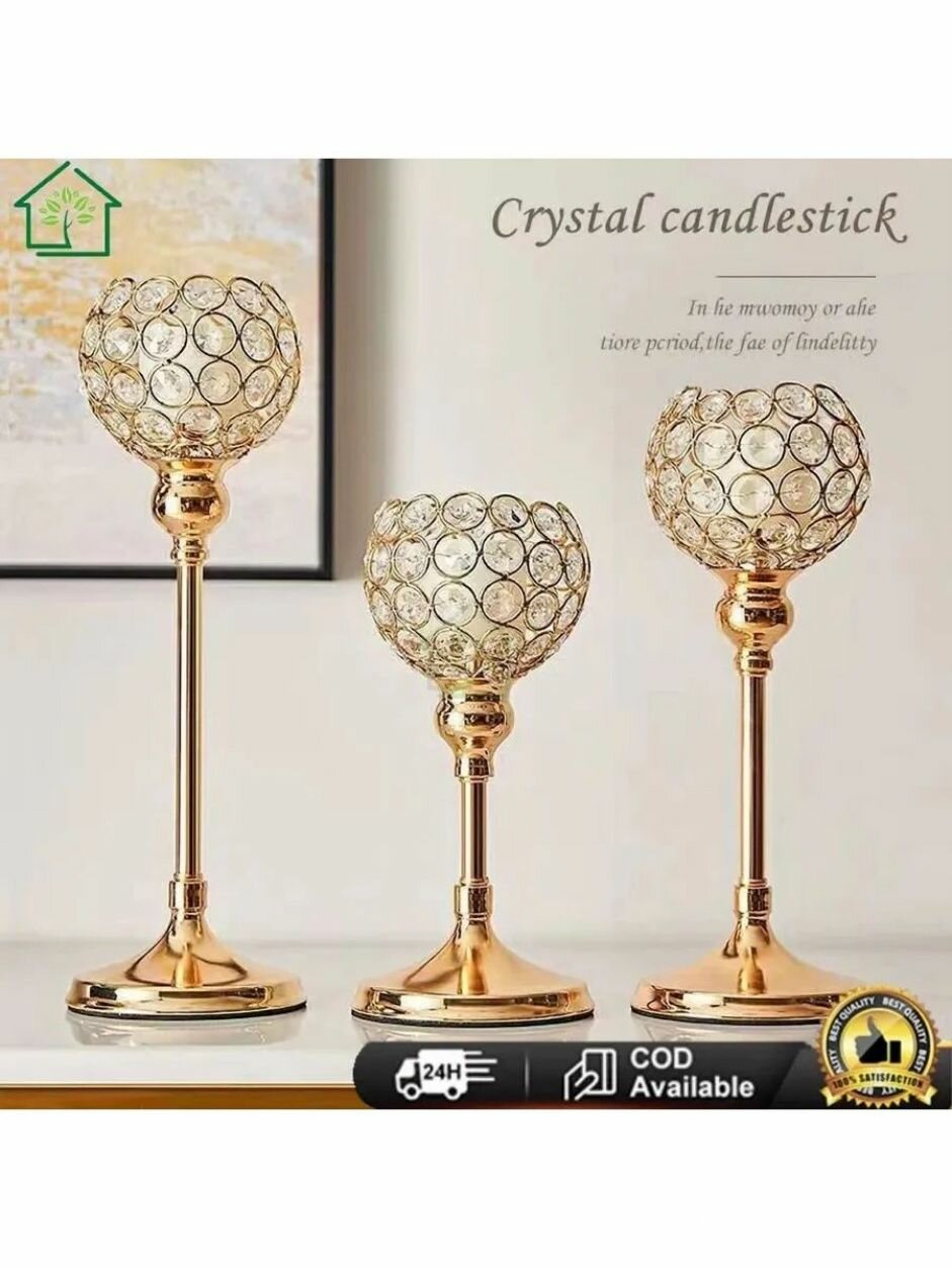 Набор хрустальных подсвечников