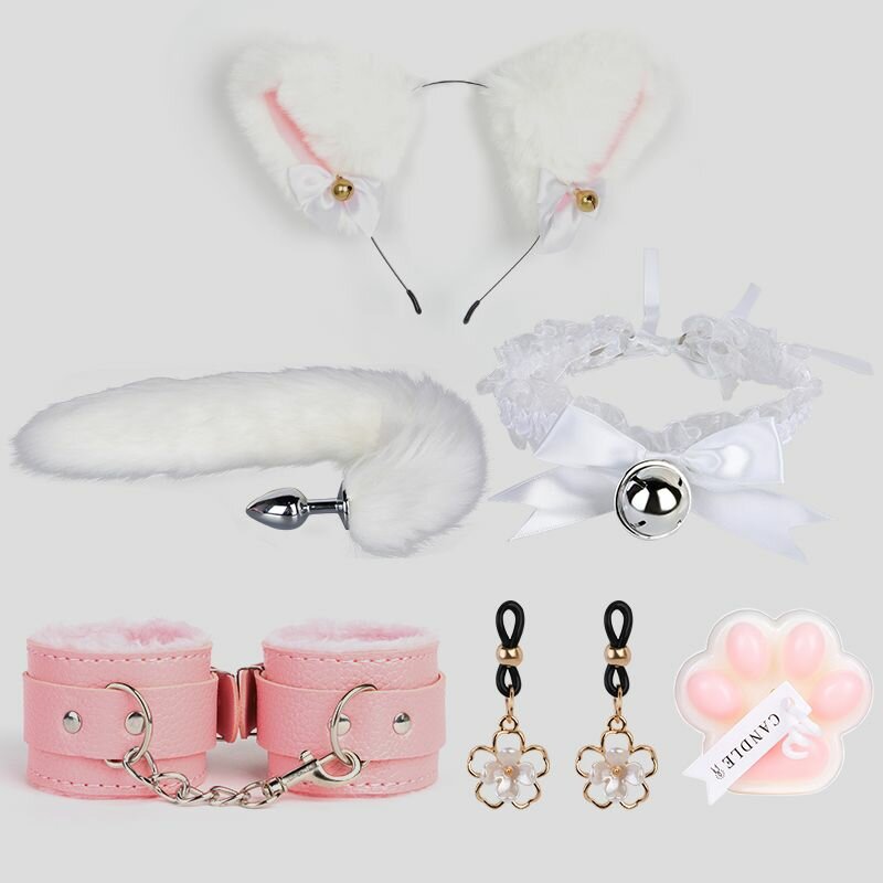 Секс-игрушки для женщин, эротический хвост, симуляция лисы, набор анальных пробок, цилиндрический пробок, эротическое тренировочное средство для женщин