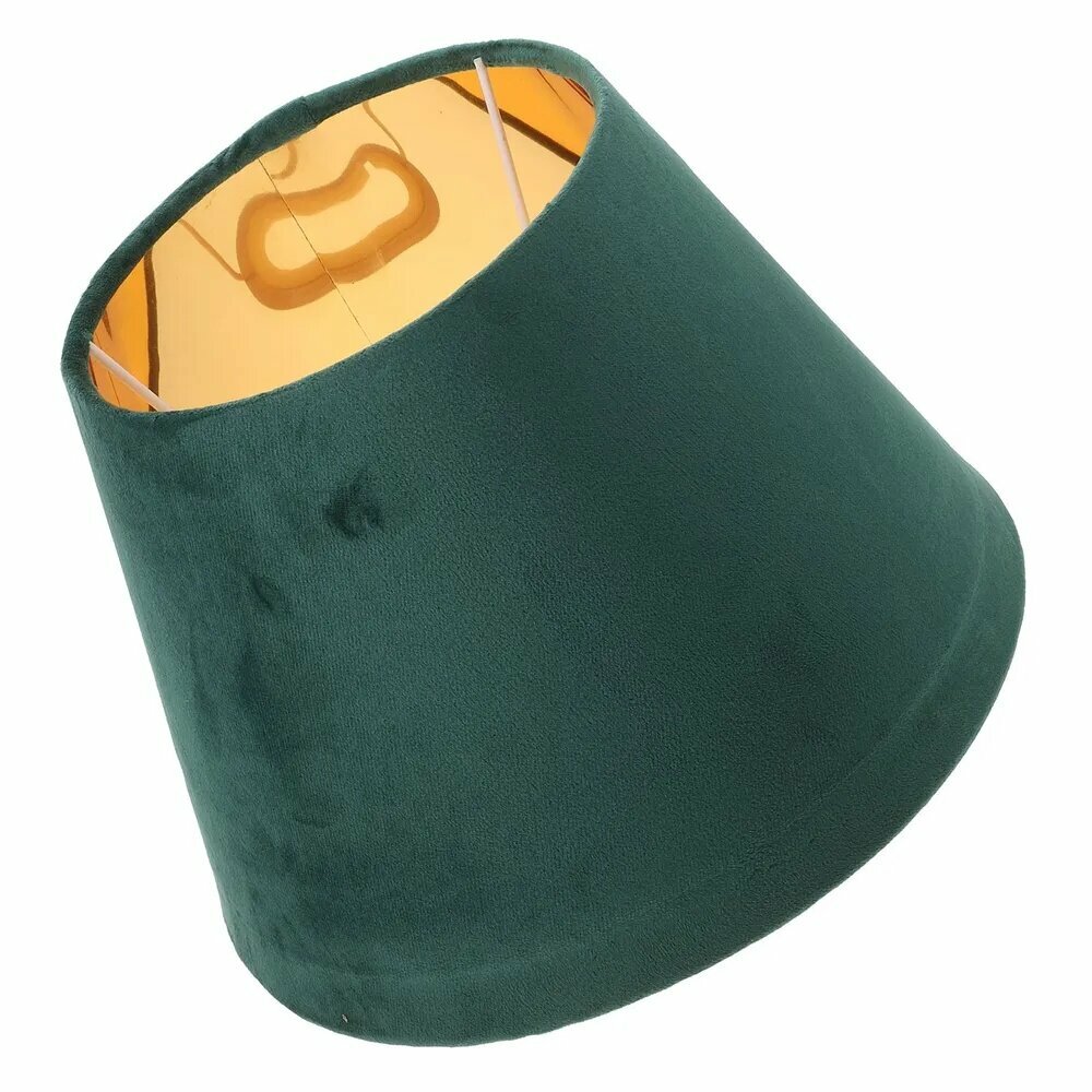 Зеленый тканевый абажур с подкладкой из бархата для декора дома