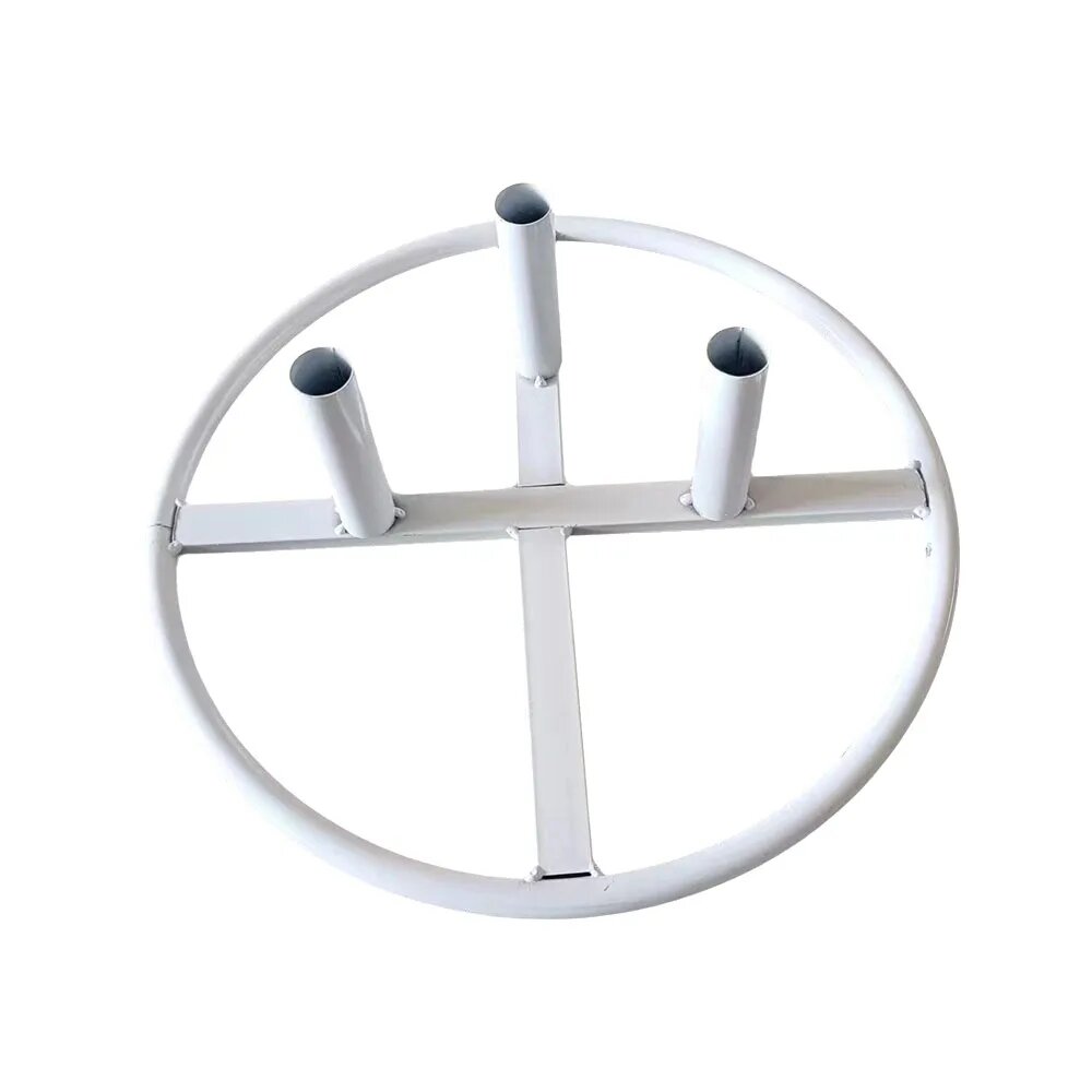 Железная подставка для цветочного столба, многоразовая многофункциональная гигантская цветочная основа, напольная металлическая основа для аксессуаров Белый, style4-3 hole-white