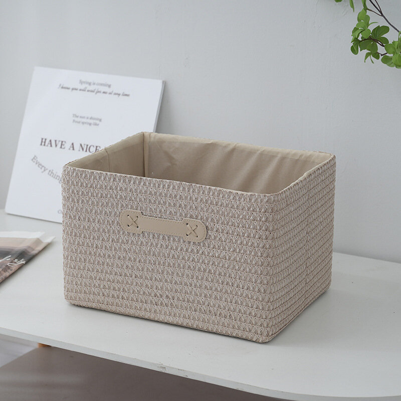 2026 Новейшая ручная работа из хлопкового каната, хлопковая ткань, коробка для хранения одежды, ящик для хранения одежды, складная домашняя коробка для хранения, оптовая продажа