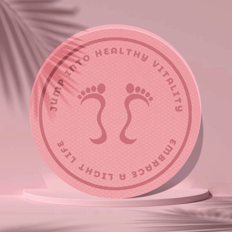 Беспроводной круглый мат для прыжков, TPE мат для упражнений, йоги, утолщенный фитнес-мат с амортизацией, звукоизоляционный, нескользящий, бесшумный мат для бега