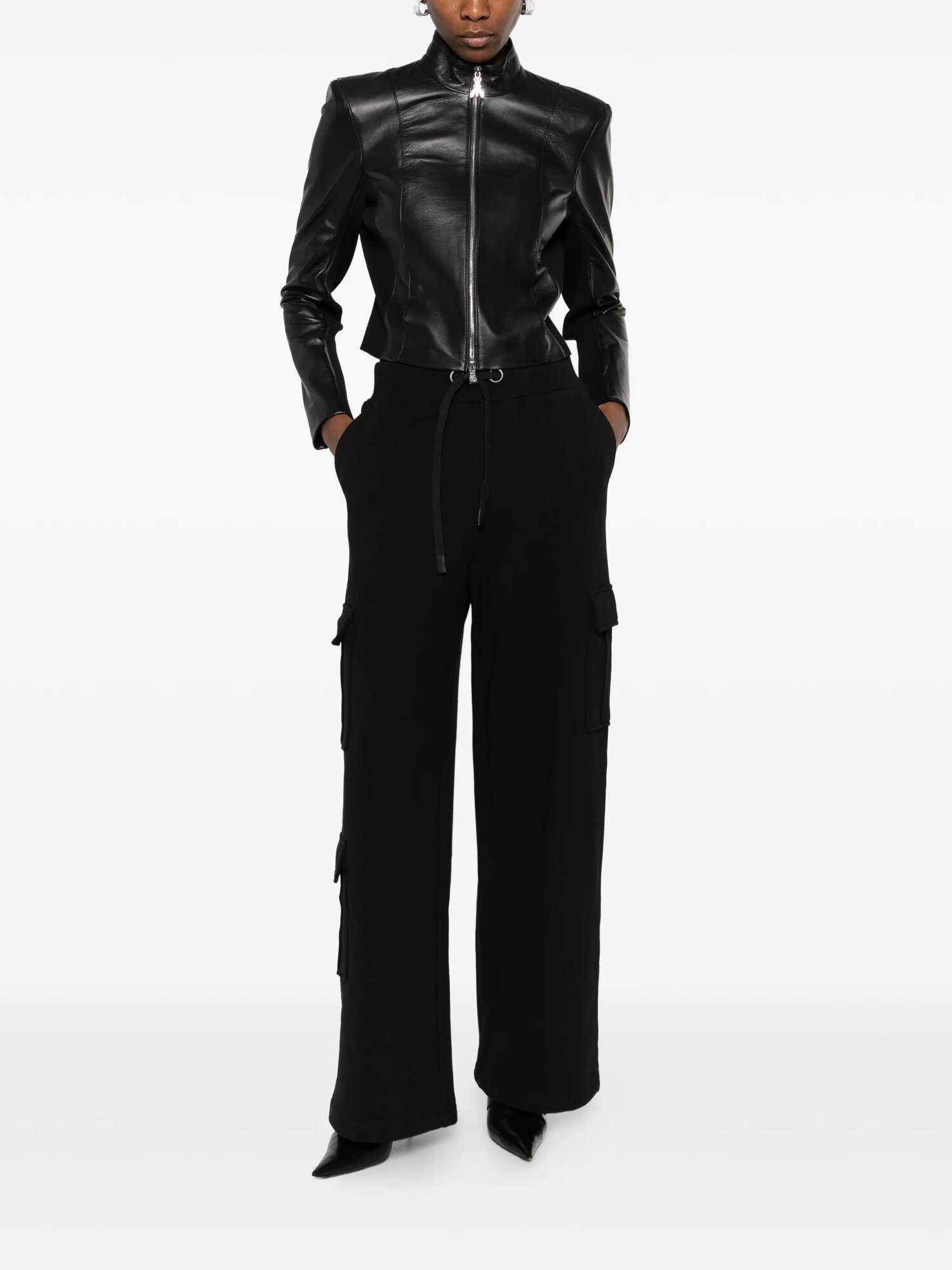 Брюки PATRIZIA PEPE Cargo fleece track pants, размер 34 — фото 1
