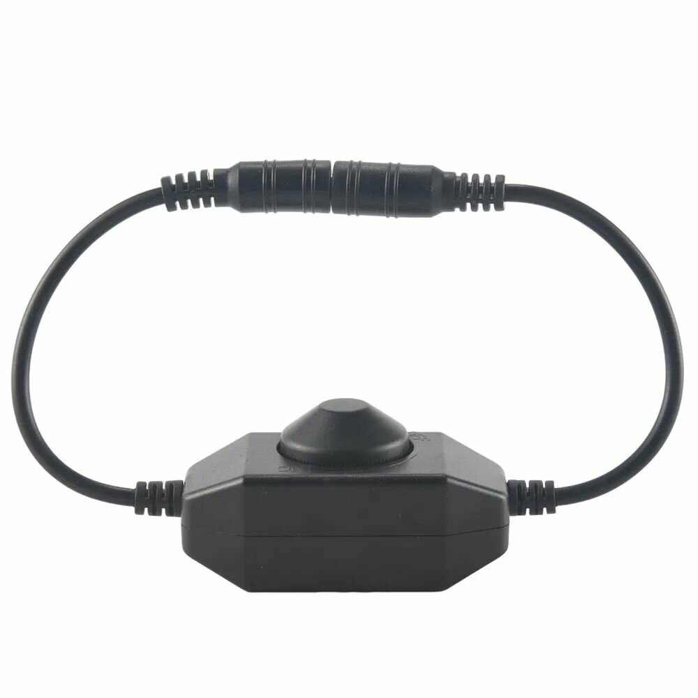 U6Диммер светодиодной линейки, диммерный переключатель постоянного тока 12В-24В, 6А, подходит совместим с светодиодный тросовый светильник 3528, 5050, 5630 (черный)