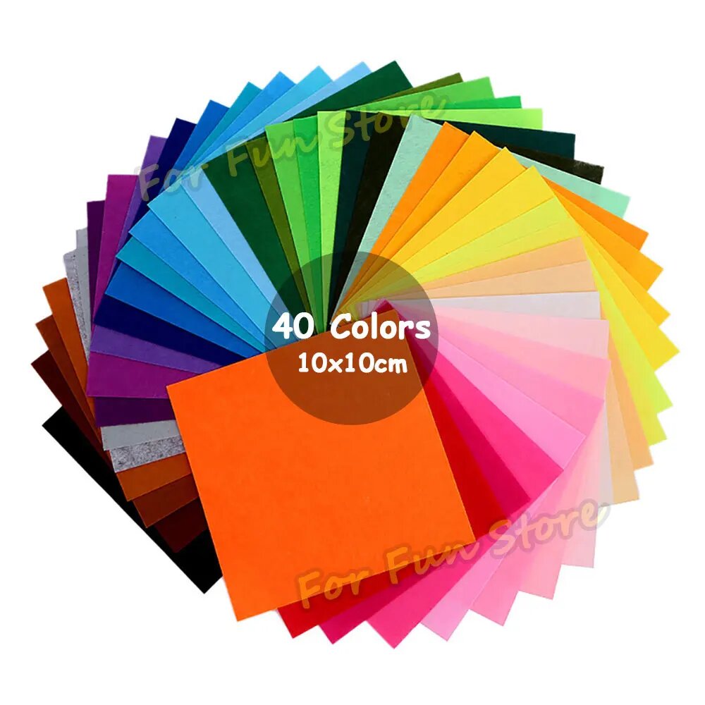 Для развлечений 40 шт. нетканая фетровая ткань разных цветов лоскутная ткань ручной работы DIY крафт-бумага вырезки ткань кукла шитье нетканый