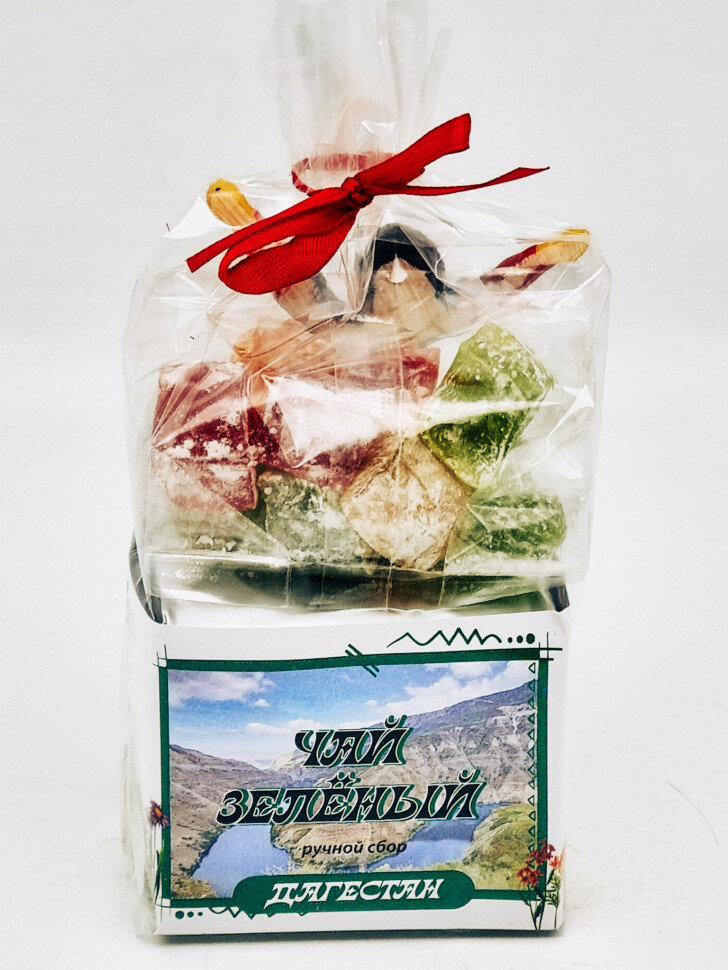 Чай зеленый ручной сбор 40гр +лукум 50гр Дагестан с магнитом