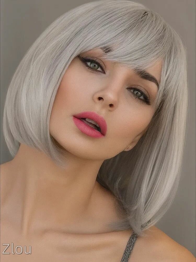 Парик женский каре с челкой