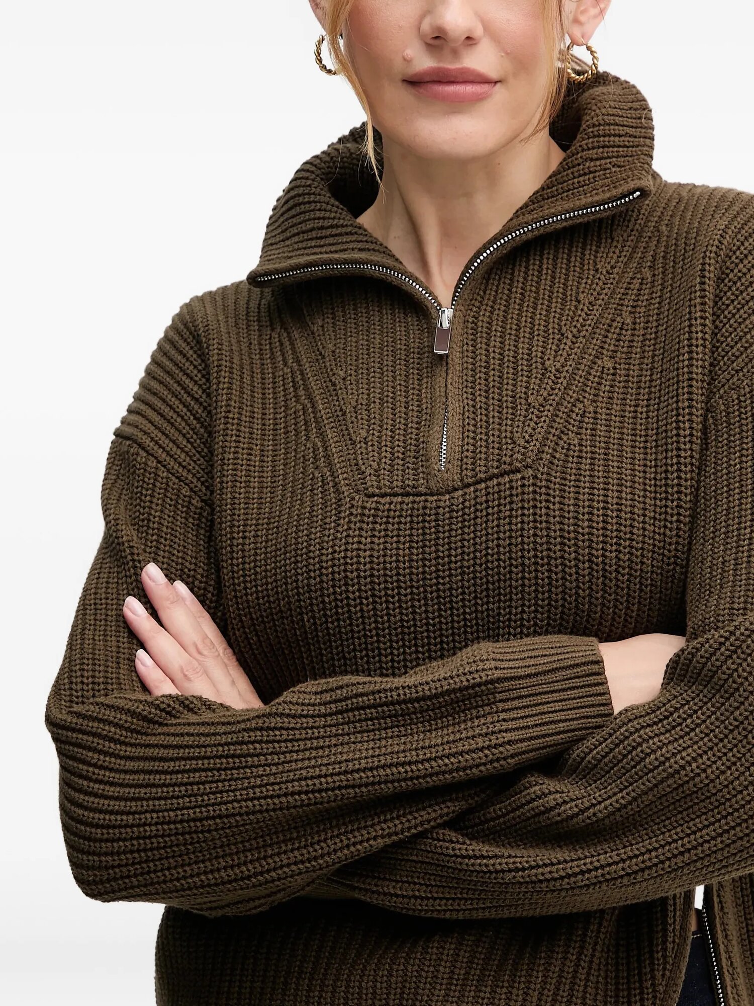 Свитер Oui Half-zip sweater, размер 46 — фото 1