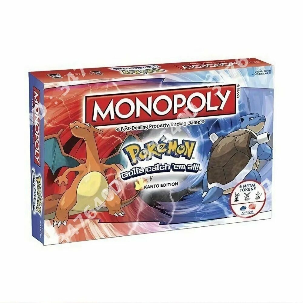Покемон Монополия (Pokemon Monopoly) на английском - Настольная игра для семьи! Пикачу, покеболы, тренировки! В наличии