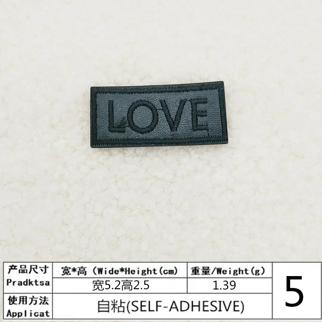 Самоклеящиеся черные нашивки из искусственной кожи в стиле милитари с вышивкой для одежды, круглые звездные отверстия, ремонтные наклейки на одежду в полоску