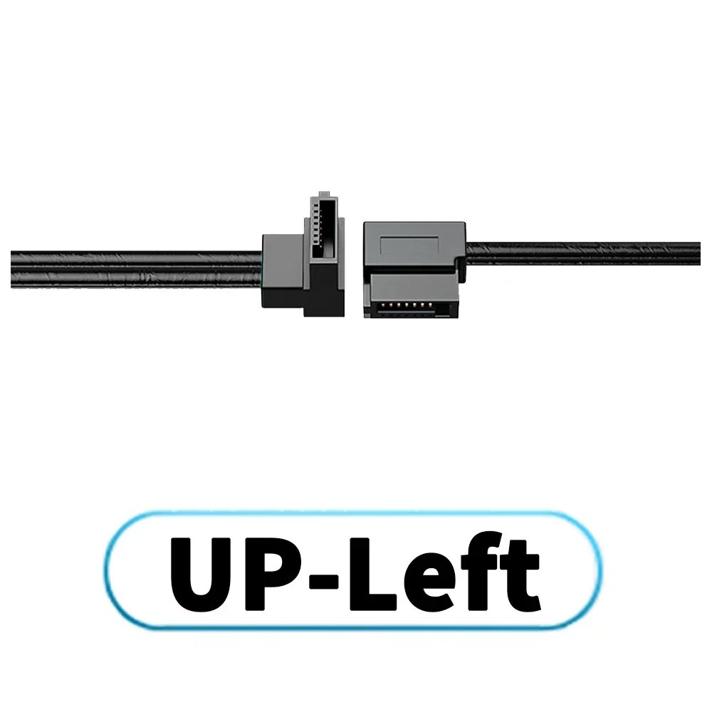 SPEEDIER Кабель SATA 3.0 для жесткого диска 20cm, UP-LEFT