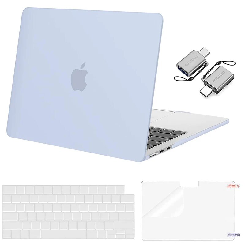 Чехол MOSISO для MacBook Air 13-13.6", пластик Серый, Air 13.6 A3240, Pastel Blue