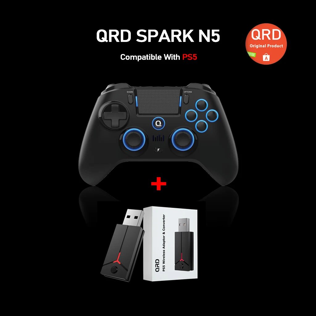 QRD Spark N5 геймпад беспроводной для PS5, черный
