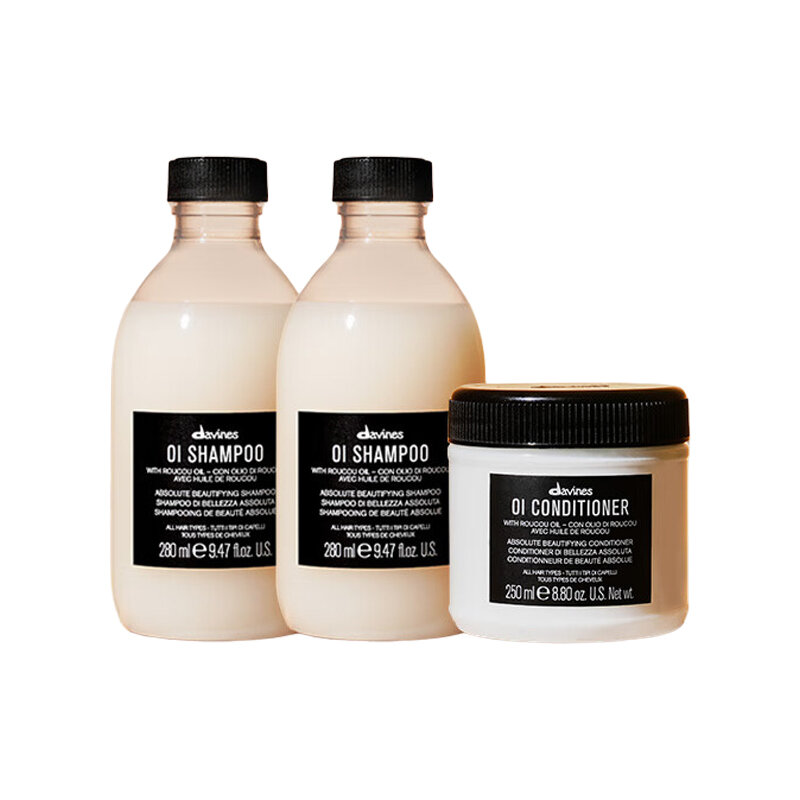 Набор унисекс DAVINES OI шампунь 280 мл + бальзам 250 мл увлажняющий очищающий разглаживающий