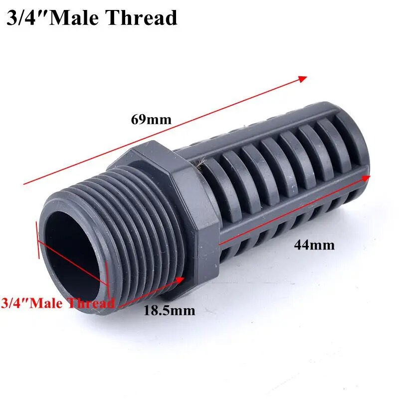 Соединитель для аквариума 3/4" Male Thread, 1pc