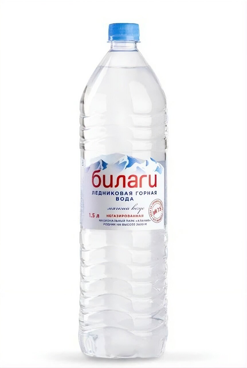 Вода питьевая "Билаги", слабоминерализованная, 1,5л, ПЭТ, 6шт