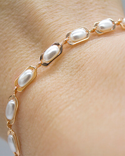 Браслет, жемчуг имитация