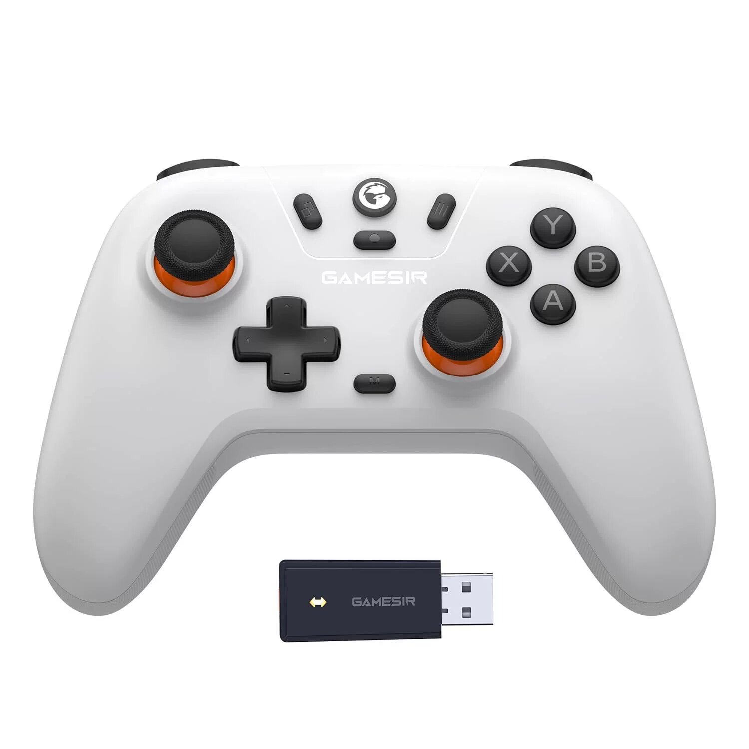 Игровой беспроводной приемник GameSir T4N Lite в светящемся белом цвете с 2.4G для Xbox, PC, Steam