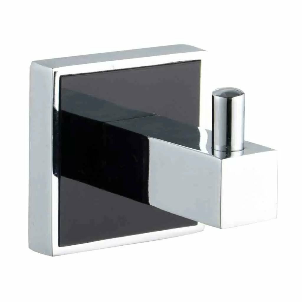 Крючок одинарный Zenfort Генезис 102332, 5 см, черный, настенный держатель для полотенец и одежды из прочного ЦАМ